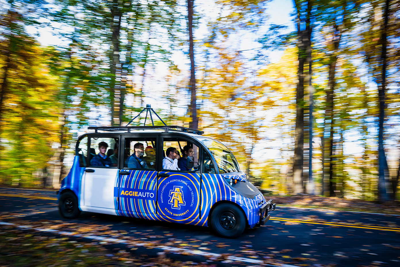 N.C A&T Unveils Autonomous Shuttle Route to Downtown Greensboro | North ...